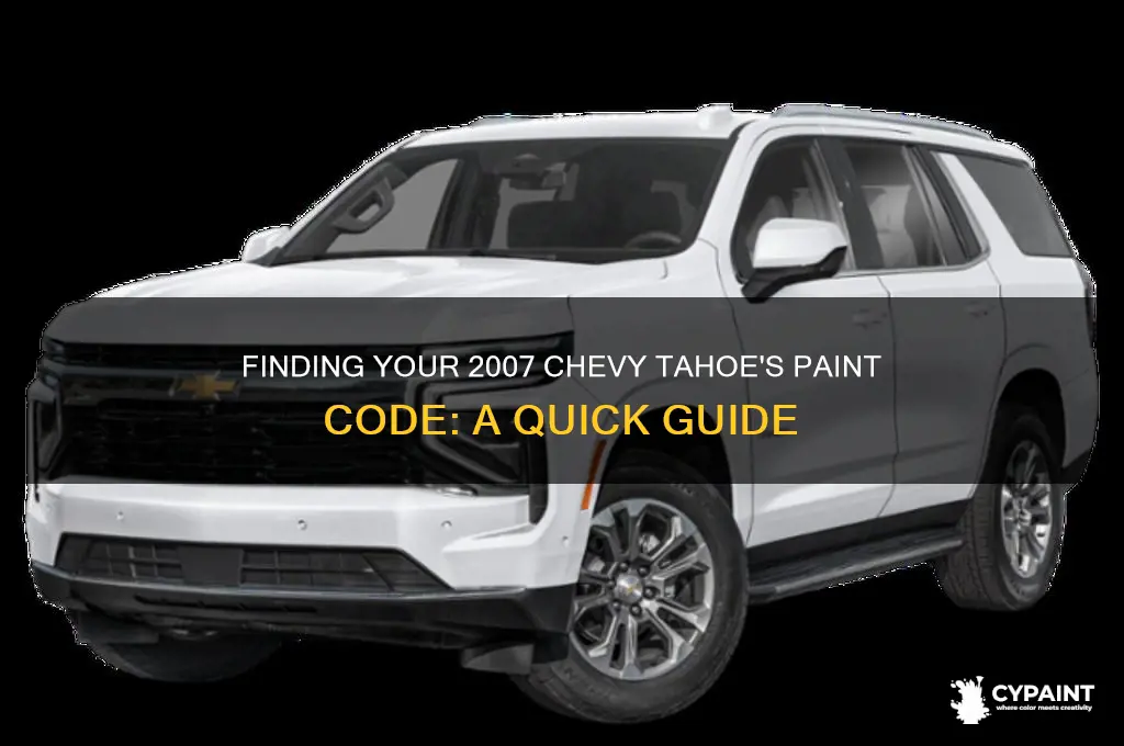 Finding Your 2007 Chevy Tahoe's Paint Code: A Quick Guide | CyPaint