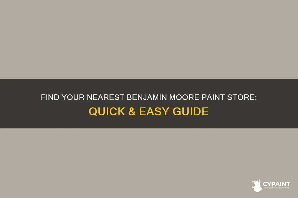 Find Your Nearest Benjamin Moore Paint Store: Quick & Easy Guide | CyPaint