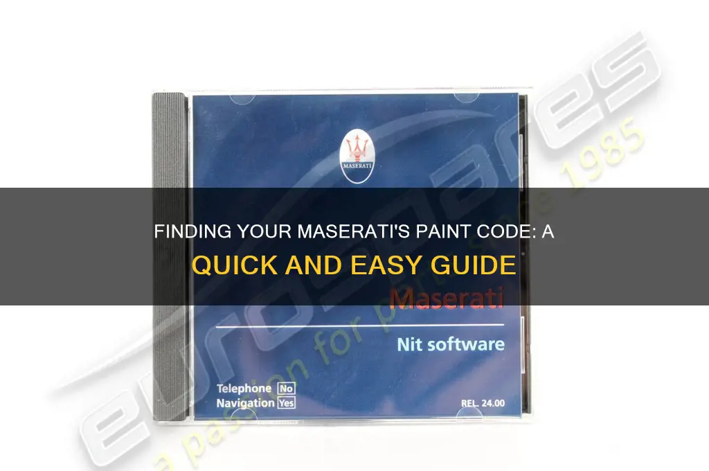 Finding Your Maserati's Paint Code: A Quick And Easy Guide | CyPaint