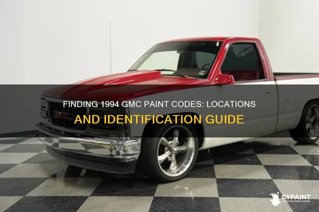 Finding 1994 Gmc Paint Codes: Locations And Identification Guide | CyPaint
