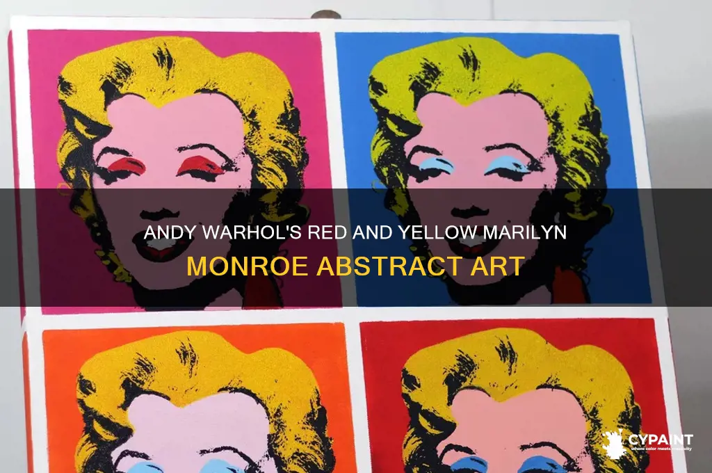 Andy Warhol's Red And Yellow Marilyn Monroe Abstract Art | CyPaint