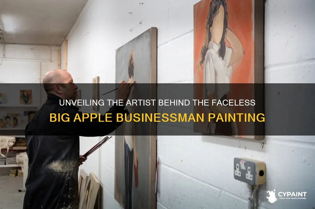 Unveiling The Artist Behind The Faceless Big Apple Businessman Painting ...