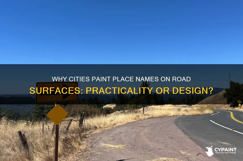 Why Cities Paint Place Names On Road Surfaces: Practicality Or Design ...